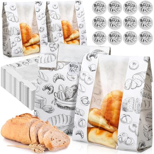 Amazon.com - MotiMind 100 Packs Paper Bread Bags for Homemade Bread ...