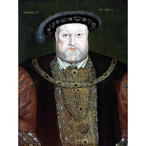 Portrait Old King Henry VIII England Painting Royal Historic Large ...