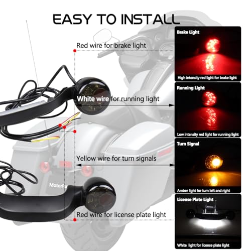 Snapklik.com : MotoParAcc Rear Bullet LED Turn Signals Light Bar ...