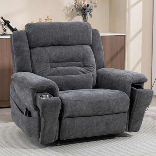 Amazon.com: JIKFRIMA 28in Extra Wide Big Man 400lbs Power Lift Recliner ...