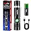 Torch Rechargeable, Adjustable Focus Torches LED Super Bright with 4 ...