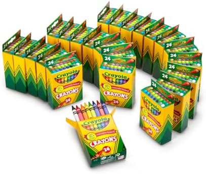Amazon.com: Crayola Crayons Bulk (24 Packs), Back to School Supplies ...