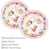 Amazon.com: Jajajuegos 9" Fairy Paper Plates Floral Fairy Celebrate ...