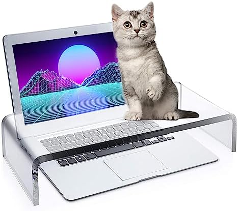 Amazon.com: AdirHome Acrylic Monitor Stand - Clear Laptop Riser for ...