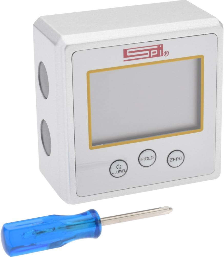 SPI 11-983-4 Digital Mini Protractor with Magnetic Base, 0° to 90 ...