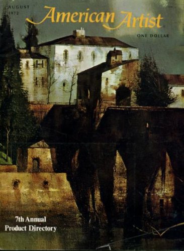 American Artist August 1972 Buffalo Kaplinsky, Watercolor Page by ...