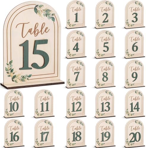 Amazon.com: HZGUEOSTB Wooden Table Numbers 1-15,3.2x5.8 Inch Double ...