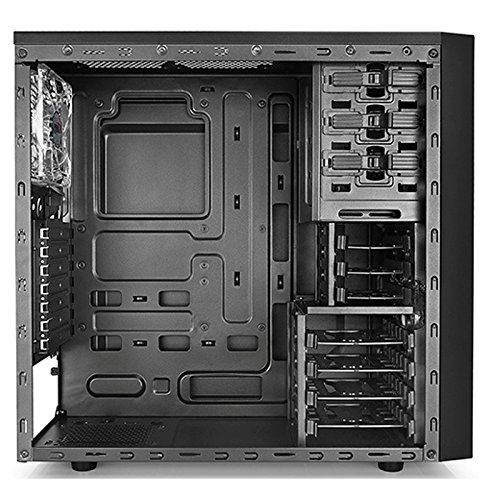 DEEPCOOL TESSERACT SW RD Mid Tower Computer Case, 2 Red LED Fans Side ...