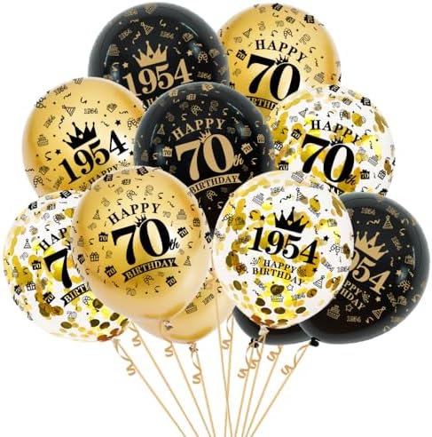 Amazon.com: TONIFUL 70th Birthday Decorations Balloon Bouquet includes ...