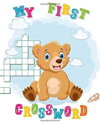 My First: CrossWord For kids ages 6+, puzzle book, Activity: Space ...