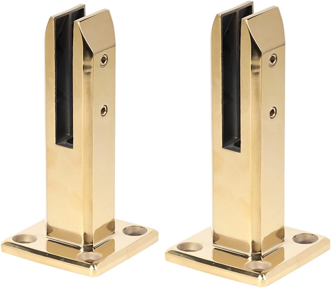 Amazon.com: LXXW Glass Railing Post 2 Pack Glass Spigots Clamp ...