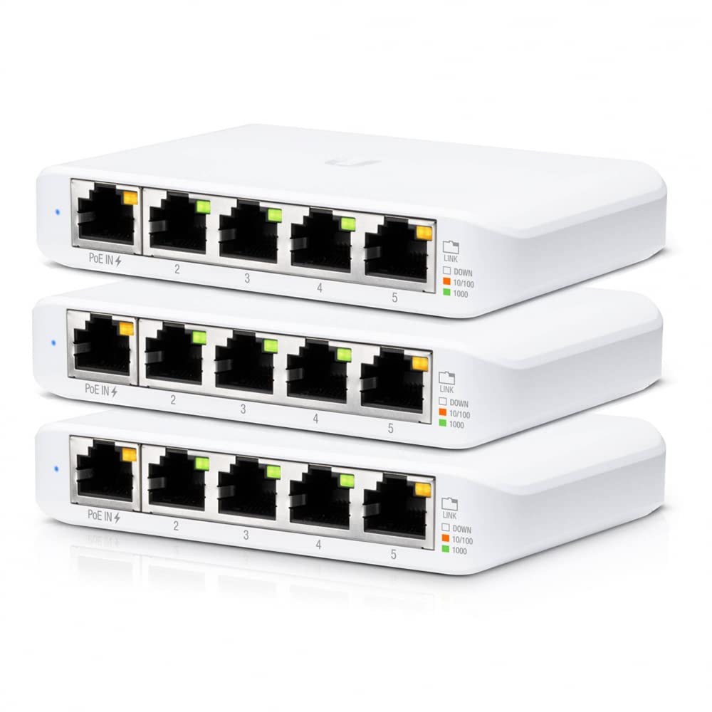Amazon.com: Ubiquiti [3-Pack] UniFi Switch Flex Mini | Managed 5-Port ...