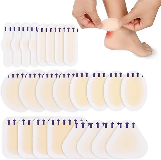 ACWOO Pansements Ampoules, 24 Pièces 6 Tailles Pansements Hydrocolloïde ...