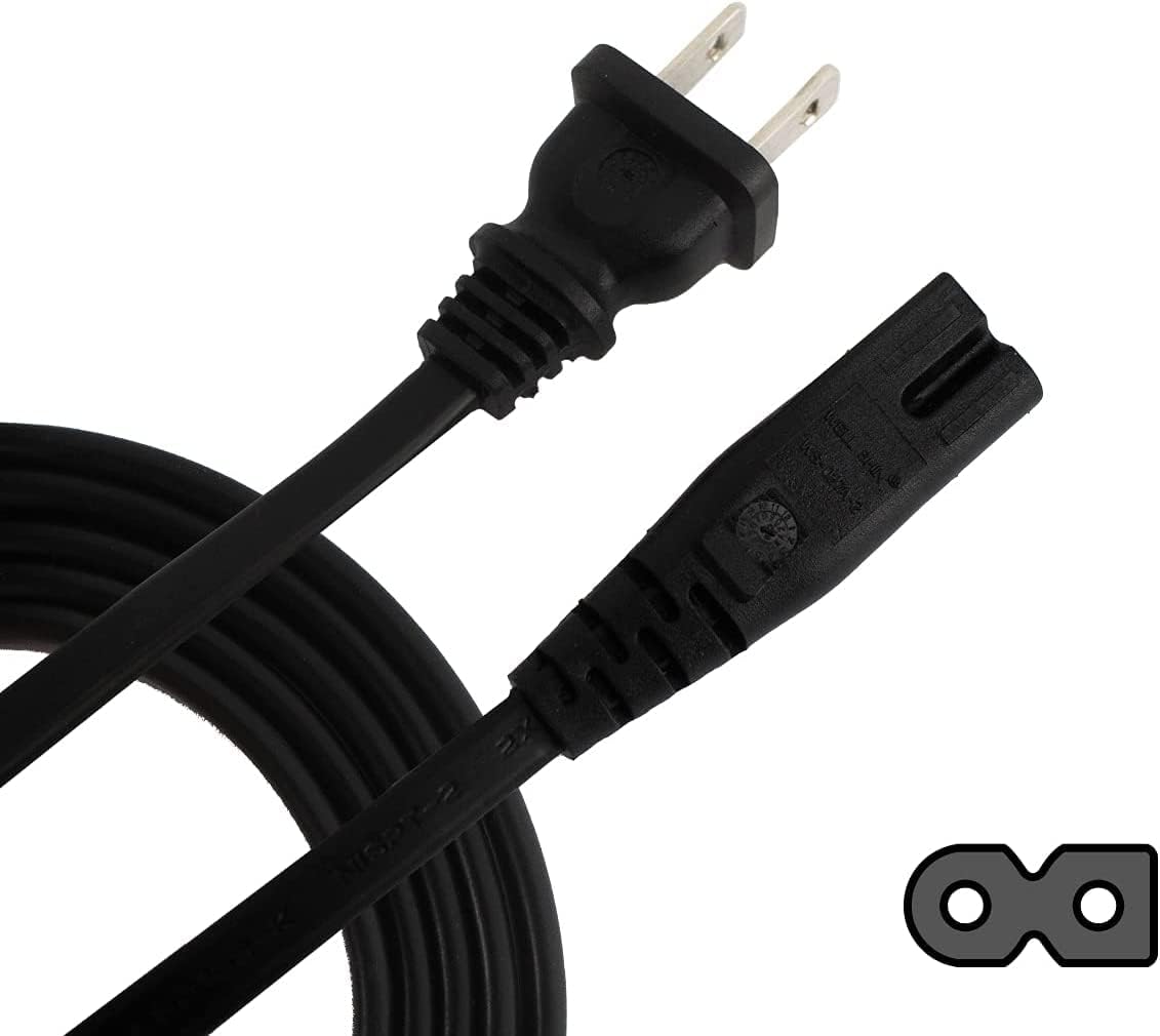 Amazon.com: Ceybo 5Ft 2 Prong Polarized Power Cord Compatible with ...
