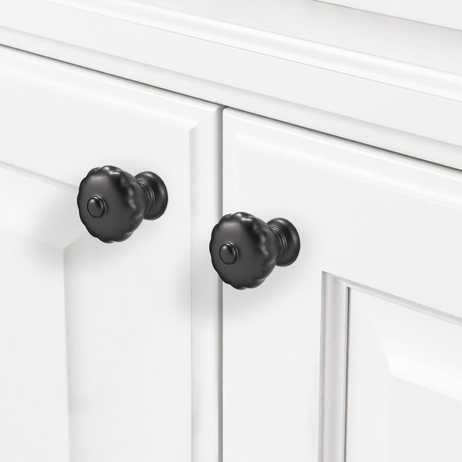 Snapklik.com : 10 Pack Matte Black Kitchen Cabinet Knobs Black Drawer Knobs Kitchen Cabinet ...