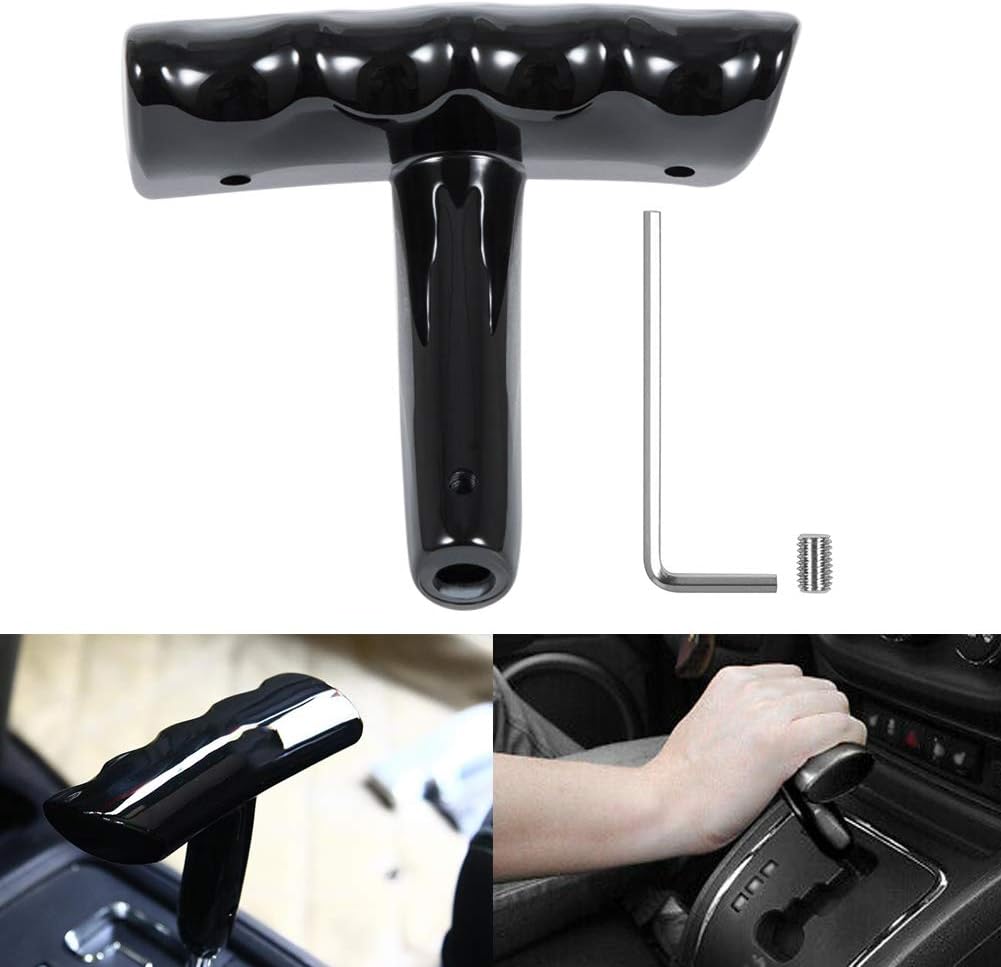 Amazon.com: Arenbel Type R Gear Shift Lever Knob Black Leather Shifter ...