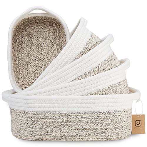 Snapklik.com : NaturalCozy 5-Piece Rectangle Storage Basket Set ...