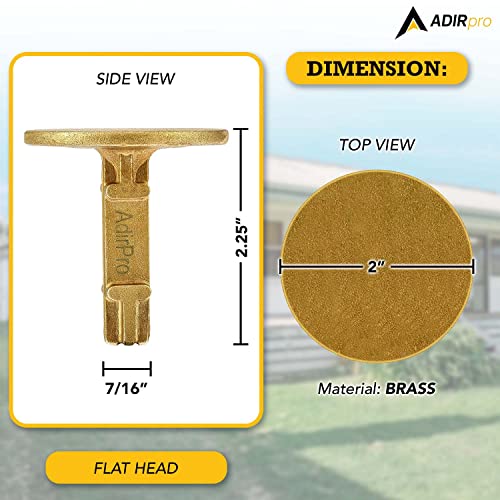 Snapklik.com : AdirPro Survey Markers Durable Solid Brass & Low Profile ...