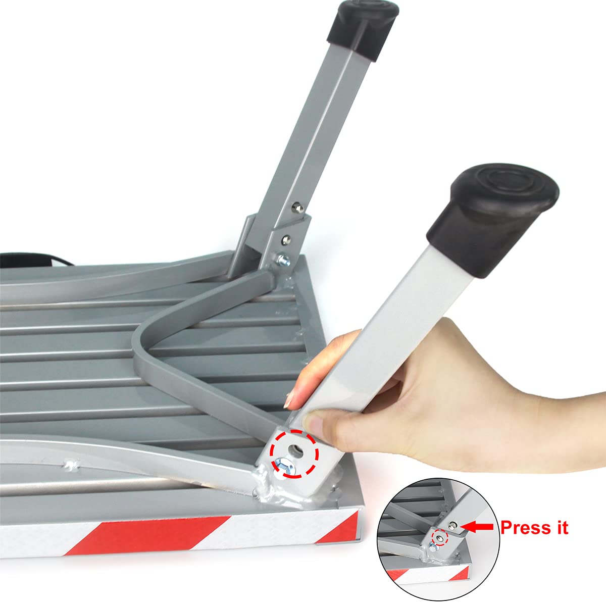 FLSEPAMB RV Steps Portable RV Step Stool 19" x 12" Folding Platform ...