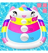 Amazon.com: JOINBO Kids Fun Pool Toys,Inflatable Shark Cornhole Board ...