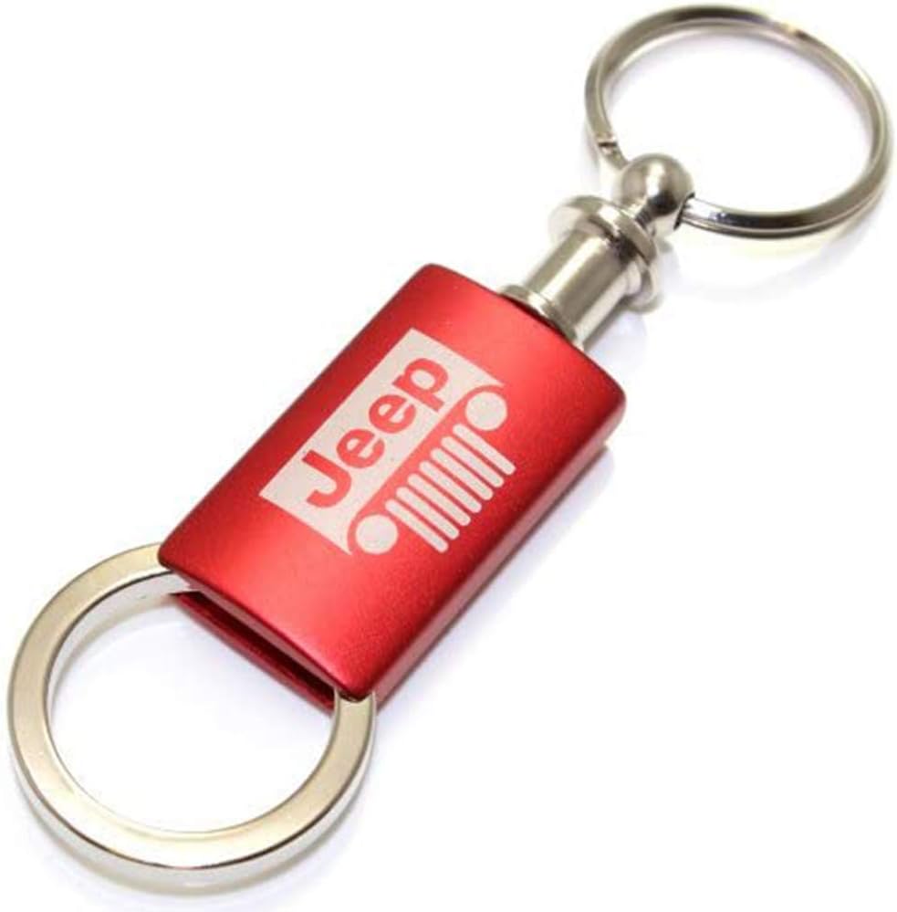 Amazon.com: Jeep Grille Red Logo Metal Aluminum Valet Pull Apart Key ...