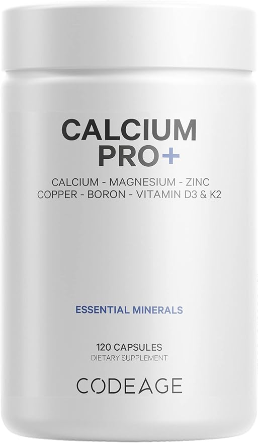 Amazon.com: Codeage Calcium 500mg Supplement + Magnesium Zinc Copper Boron - Elemental Calcium ...