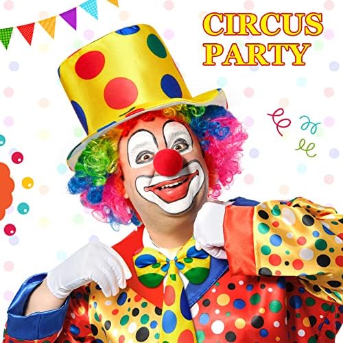 Amazon.com: JaGely 7 Pcs Clown Costume Set Include Clown Rainbow Wig ...
