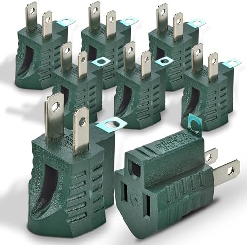 Amazon.com: 3-Prong to 2-Prong Grounding Adapter Plug - 8 Piece for ...