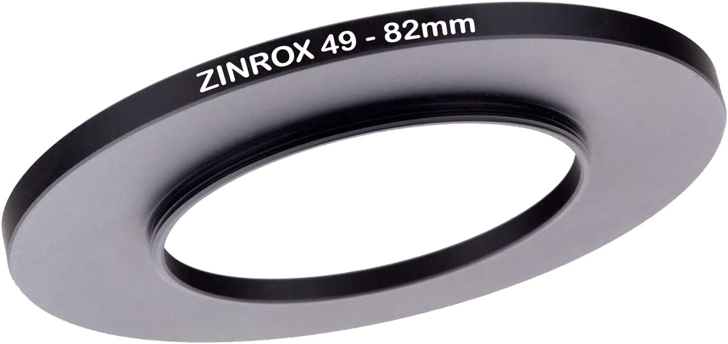 ZINROX® 49-82mm Step Up Lens Filter Adapter Ring, Set of 1 Piece - Size ...