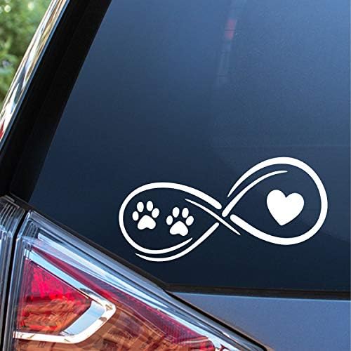 Amazon.com: Sunset Graphics & Decals Infinity Dog Paw Heart Decal Vinyl ...