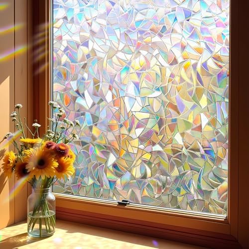 Amazon.com: SUNDEF FILM Rainbow Window Privacy Film Decorative, Static ...