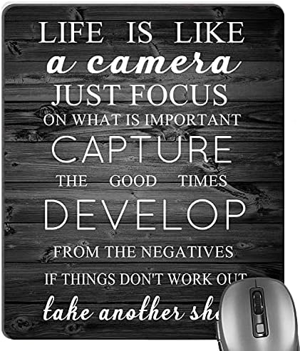 Amazon.com: Wknoon Inspirational Quotes on The Chalkboard Art Mouse Pad ...