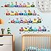 Amazon.com: Kids Wall Decals Alphabet Stickers - Animal Train ABC Wall ...