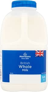 Morrisons British Whole Milk, 1 Pint/568ml : Amazon.co.uk: Grocery