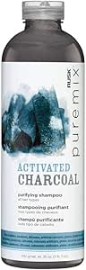 Rusk Puremix Activated Charcoal Purifying Shampoo for Unisex 35 oz ...