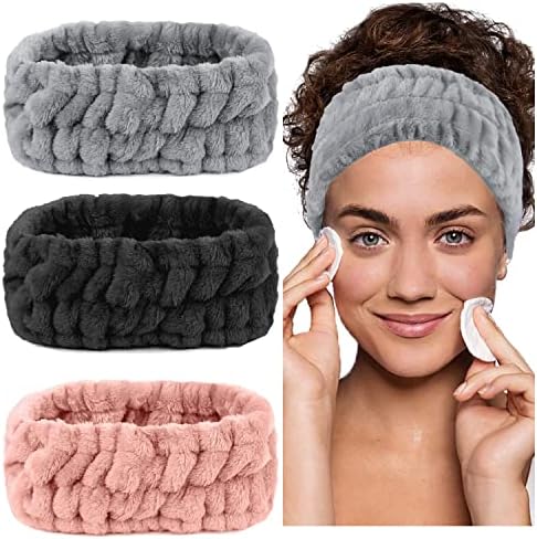 Amazon.com : LAPOHI 3 Pack Microfiber Towel Headbands for Washing Face ...
