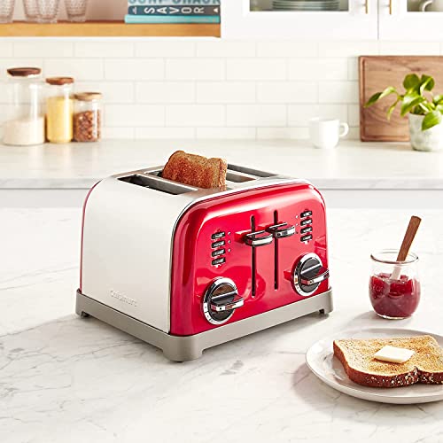 Cuisinart CPT-180MRP1 Metal Classic 4-Slice Toaster, Metallic Red ...