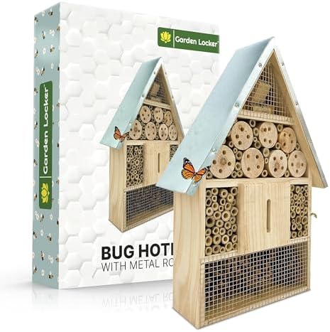 Garden Locker Bug Hotel Bee House Grey - Large Wooden Outdoor Insect ...