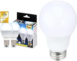 Amazon | 【セット買い】【E17】アイリスオーヤマ LED電球 昼白色 60W形相当 口金直径17mm 広配光 2個パック 760㏐ 密閉器具対応 LDA7N-G-E17-6T62P ...