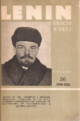 Lenin : Collected Works : Volume 36 : 1900-1923: V. I. Lenin: Amazon ...