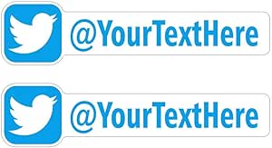 Amazon.com: Custom Twitter Stickers 2 pack : Sports & Outdoors