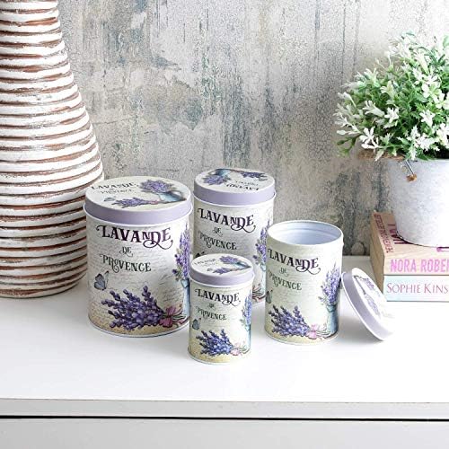 A VINTAGE AFFAIR- HOME DECOR Metal Tin Containers For Kitchen Organizer ...