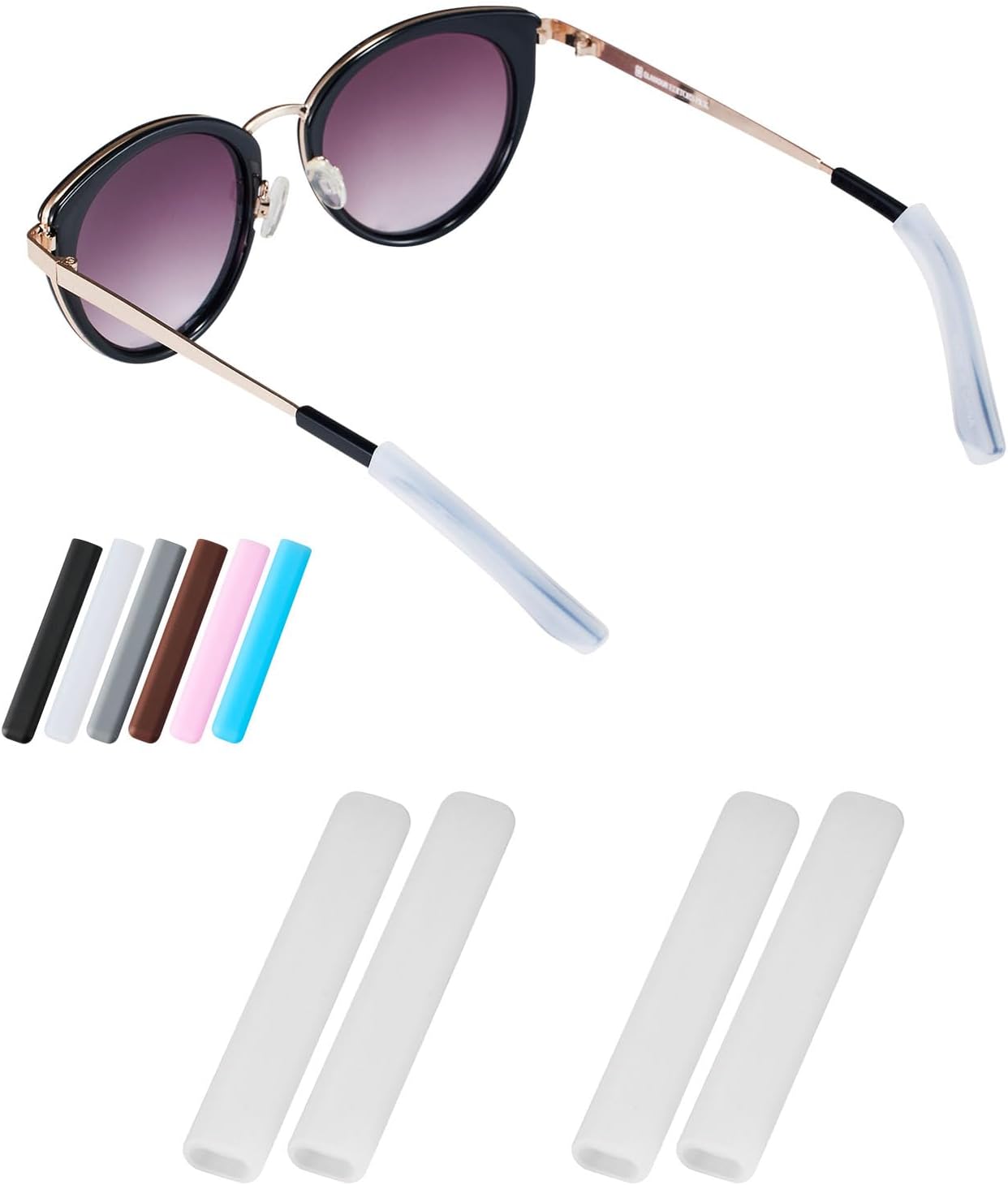 Amazon.com: Gdnmapt Silicone Glasses Ear Cushion, Anti Slip Eye Glasses ...