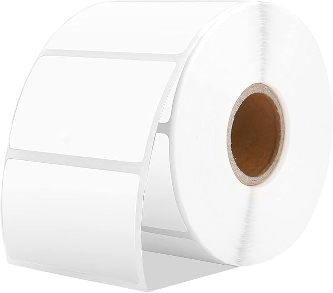 White Blank Sticky Labels Roll, 1100 Self Adhesive Label Sticker ...