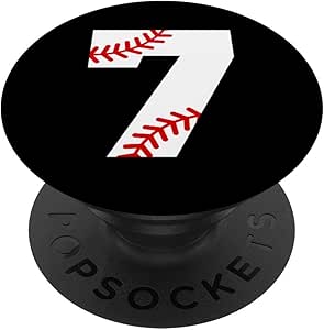 Amazon.com: Baseball Popsocket #7 - Baseball Pop Socket - Number 7 ...