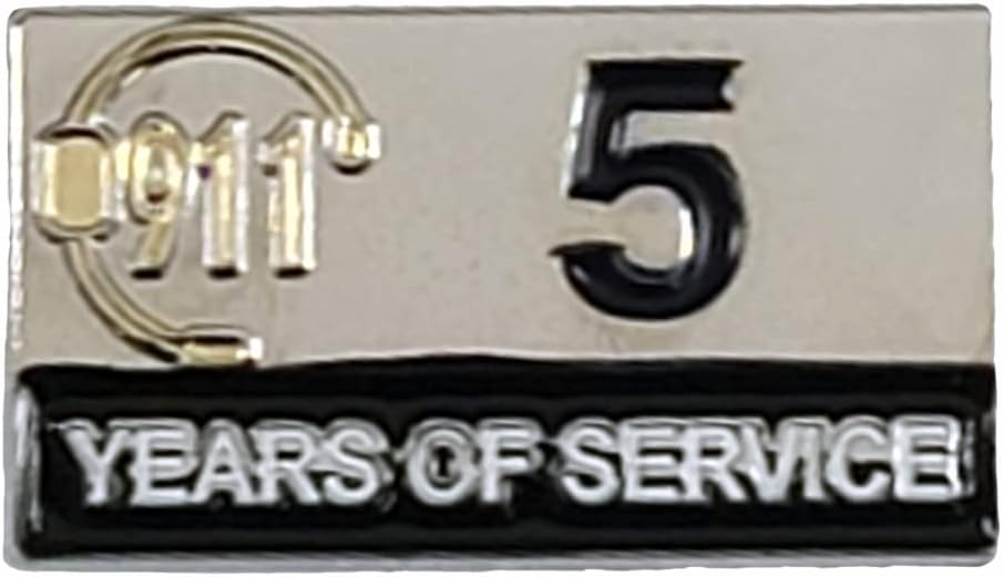 Amazon.com: 5 Years of Service Dispatcher Lapel Pin 911 Police Fire ...