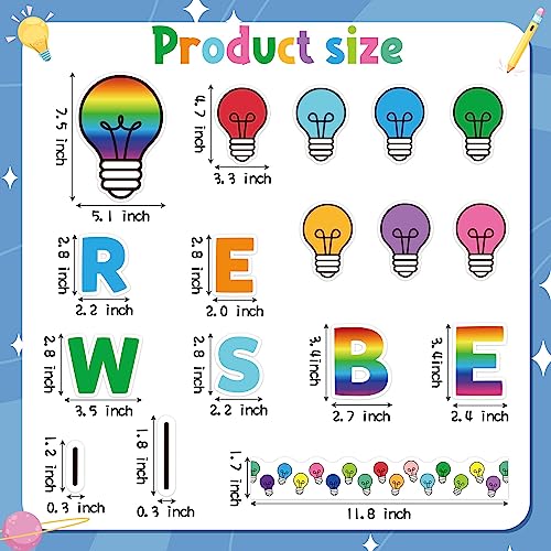 Snapklik.com : 137Pcs Christmas Light Bulb Bulletin Board Back To ...