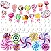 Amazon.com: Outus 22 Pcs Candy Party Decorations Paper Fans Candy ...