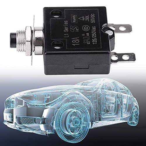 Qiilu Circuit Breaker, Manual Reset Thermal Switch Circuit Breaker Over ...