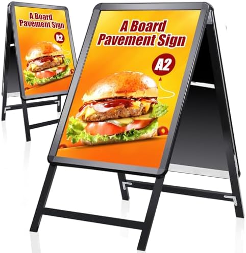 WIIGO A2 A-Board Pavement Sign - Double Side Display Poster Board ...
